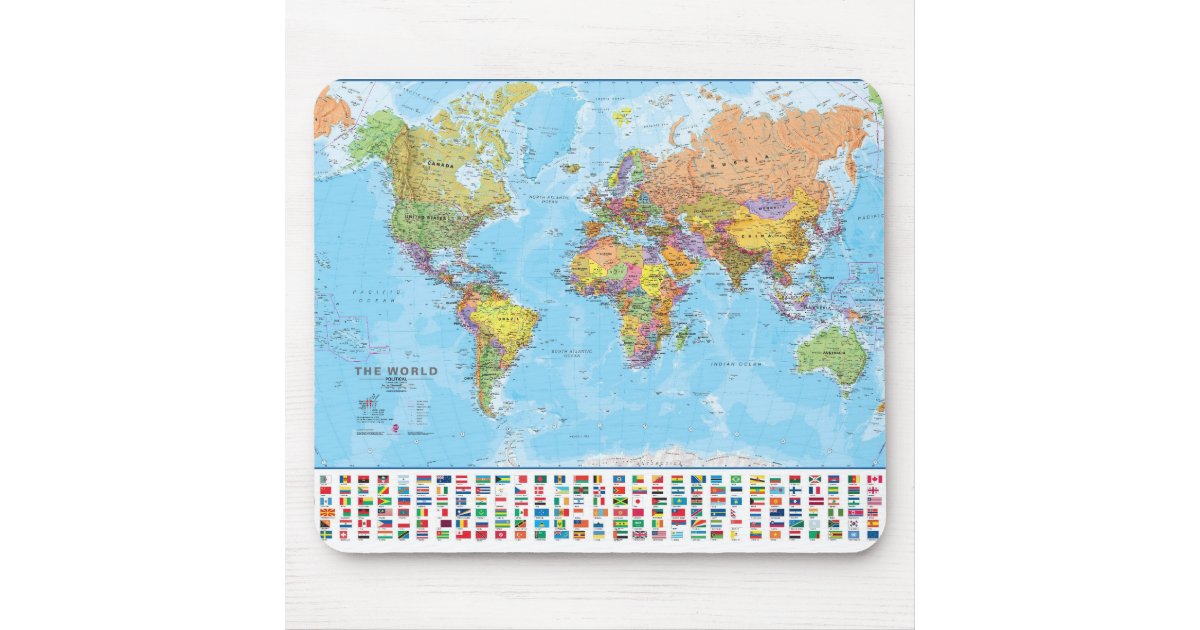 World Map Mousepad / Mousemat | Zazzle