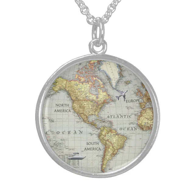 world map necklace | Zazzle