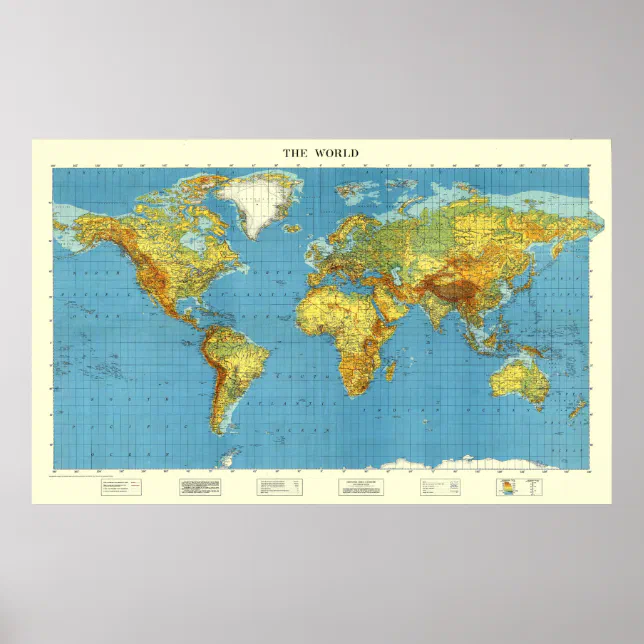 World map of 1947 poster | Zazzle