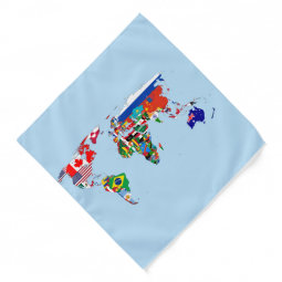 World Map of Flags Bandana | Zazzle