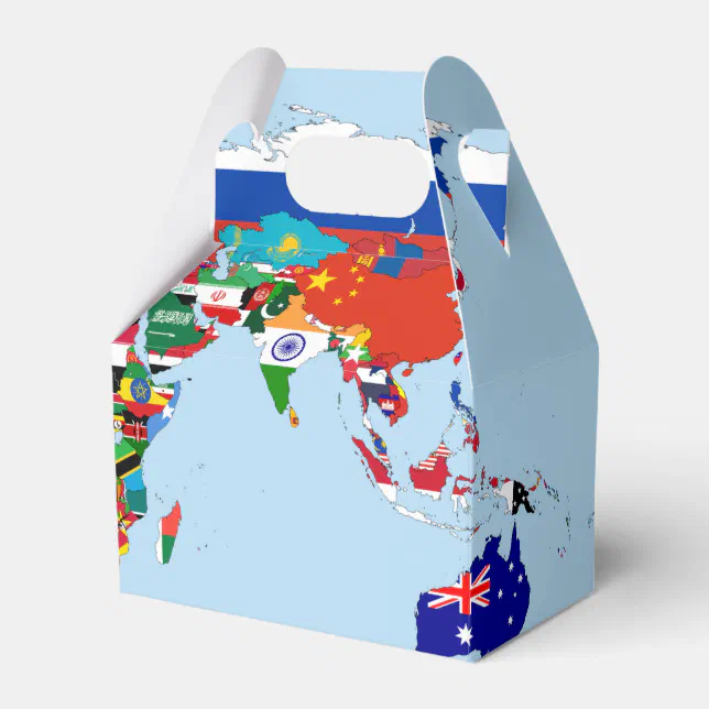 World Map of Flags Favor Box | Zazzle