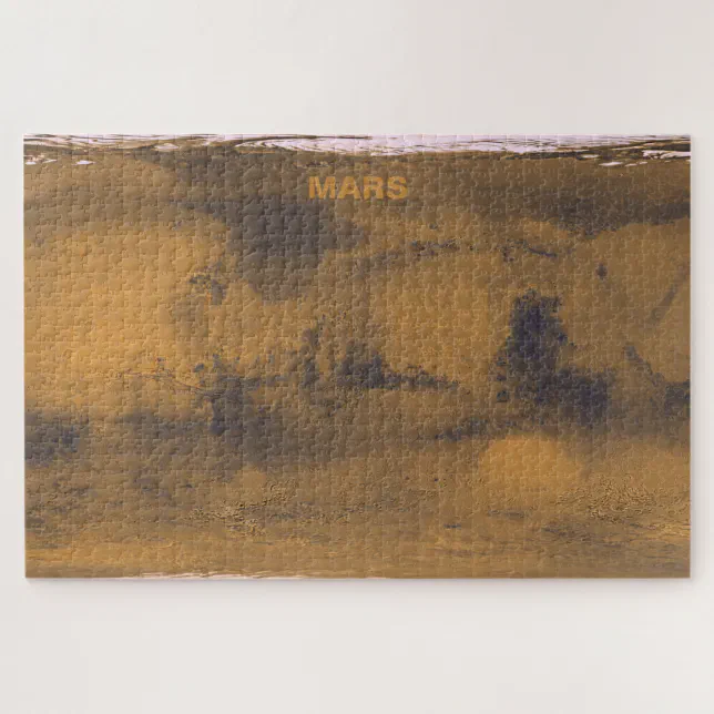 World Map of Mars Red Planet by Satellite Jigsaw Puzzle | Zazzle