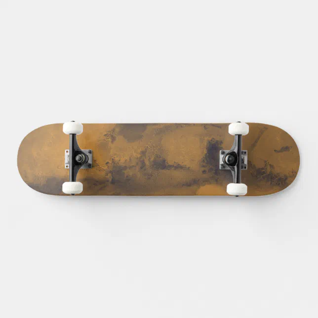World Map of Mars Red Planet by Satellite Skateboard | Zazzle