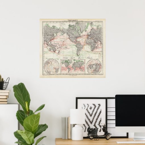 World Map of Ocean Currents Poster | Zazzle