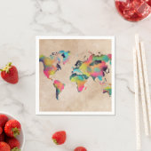 world map Paper Napkins | Zazzle