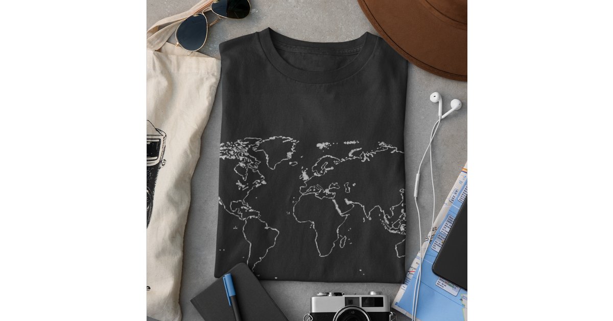 world map, planisphere T-Shirt | Zazzle