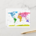 World Map Postcard | Zazzle