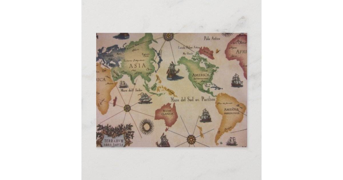 World Map Postcard | Zazzle
