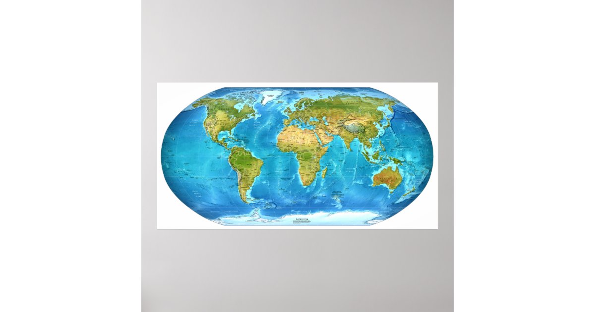 World Map Poster | Zazzle