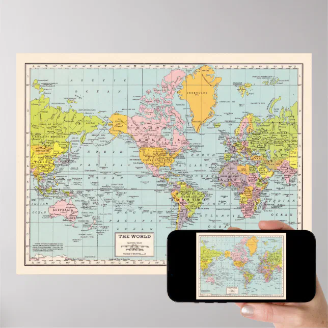 World Map Poster | Zazzle
