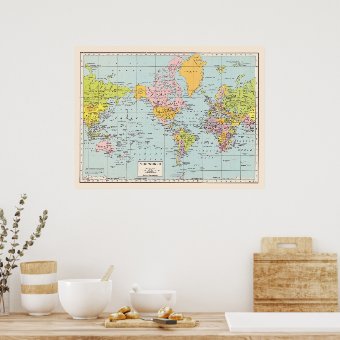 World Map Poster | Zazzle