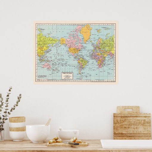 World Map Poster | Zazzle