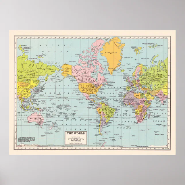World Map Poster | Zazzle