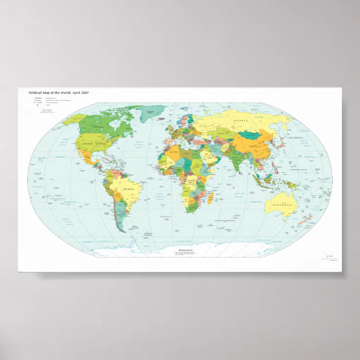 World Map Poster | Zazzle