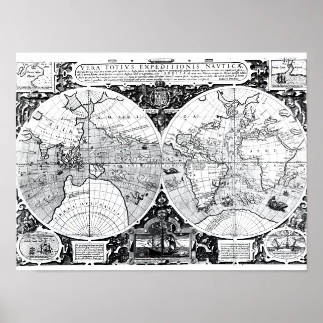 World map poster | Zazzle