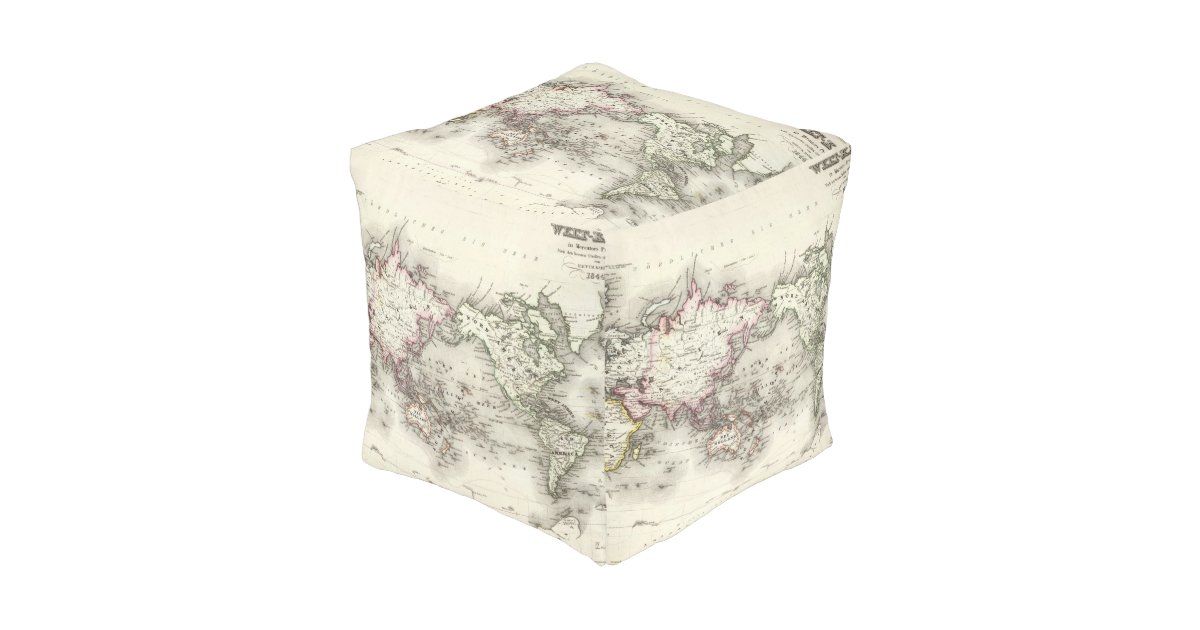 World Map Pouf | Zazzle