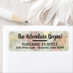 World Map Return Address Labels | Zazzle
