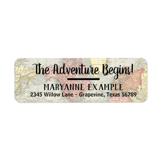 World Map Return Address Labels | Zazzle.com