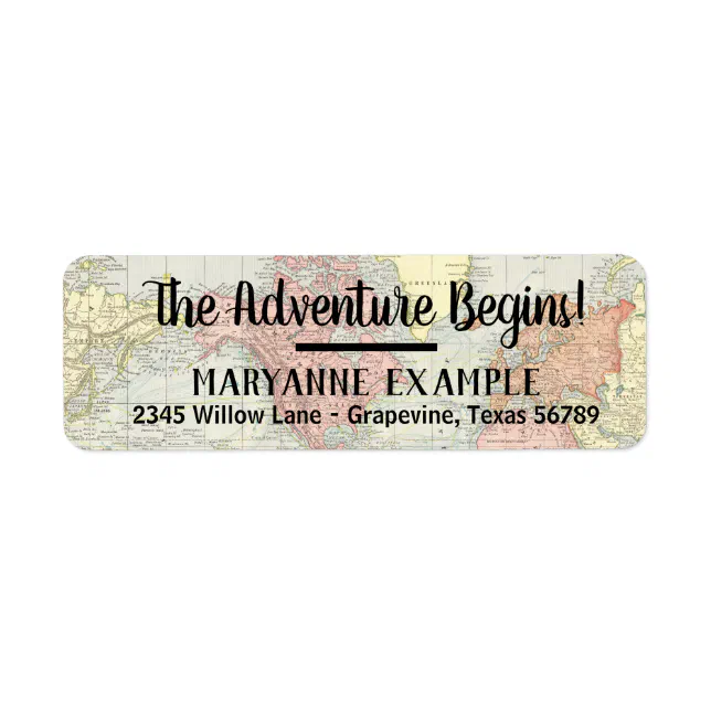 World Map Return Address Labels | Zazzle