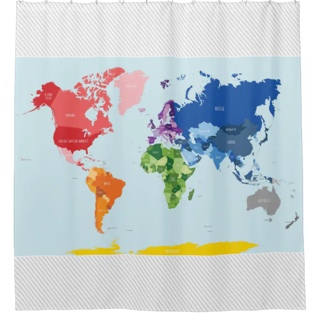 World Map Shower Curtain | Zazzle
