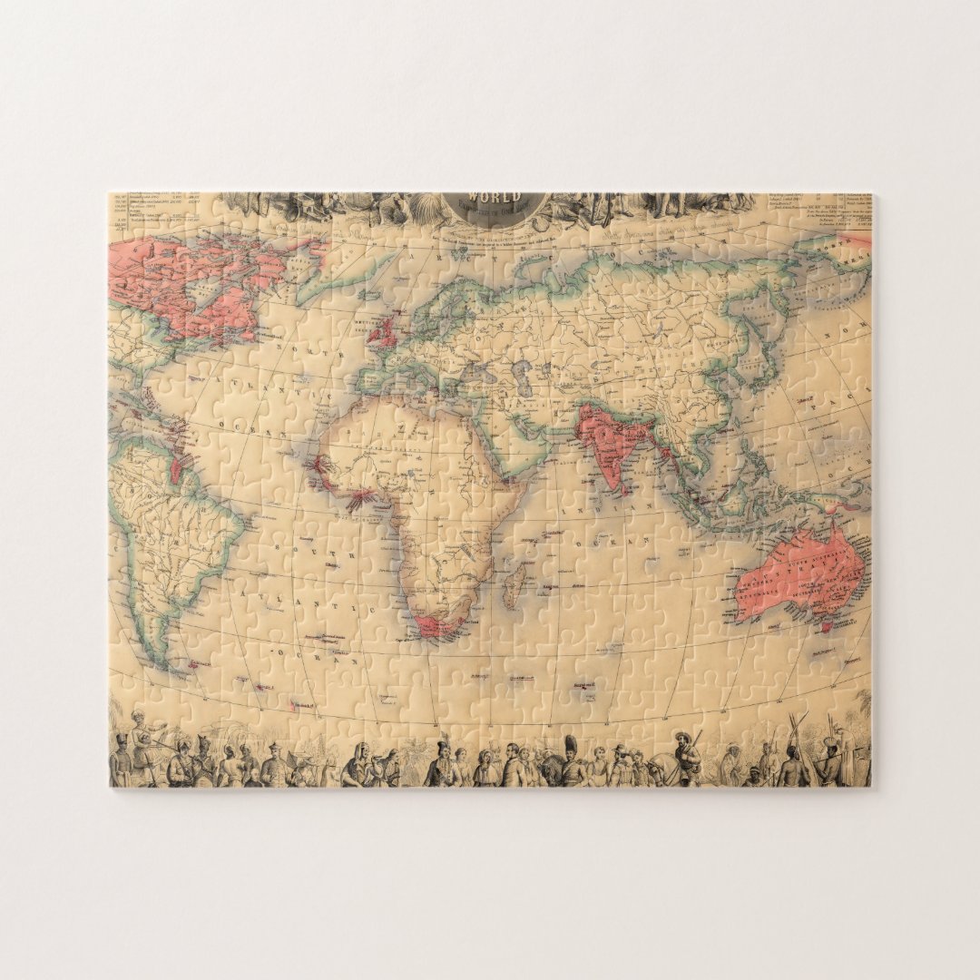 World Map showing British Empire Jigsaw Puzzle | Zazzle