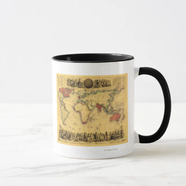 World Map Showing British EmpirePanoramic Map Mug | Zazzle