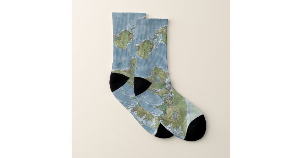World Map Socks | Zazzle