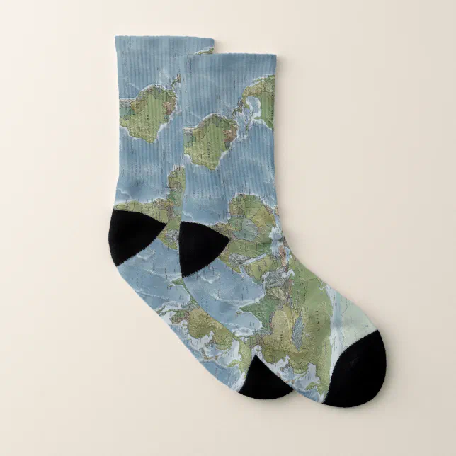 World Map Socks | Zazzle
