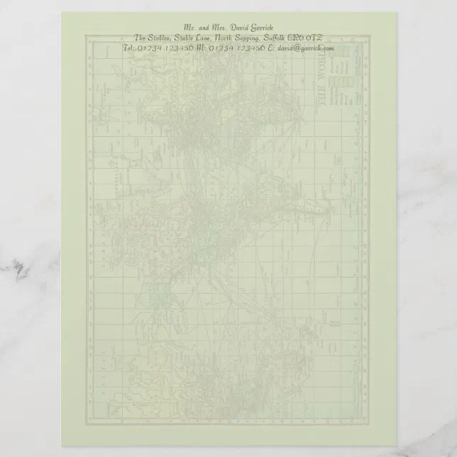 World Map Stationery | Zazzle