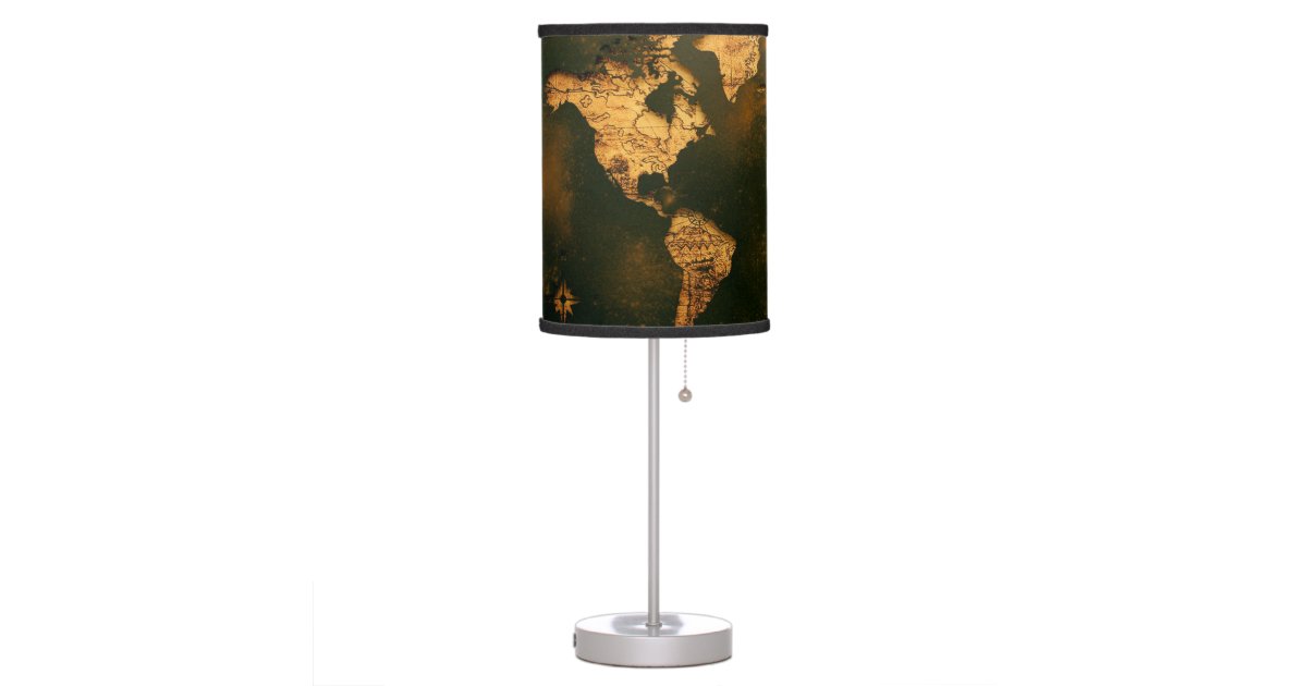 World map table lamp | Zazzle