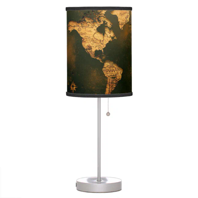 World map table lamp | Zazzle