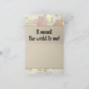 World Map Thank You Cards | Zazzle