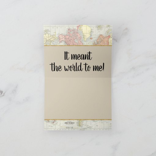 World Map Thank You Cards | Zazzle