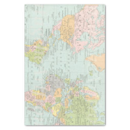 World Map Tissue Paper | Zazzle