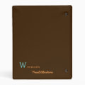 World Map Travel Adventures personalized brownish Mini Binder | Zazzle