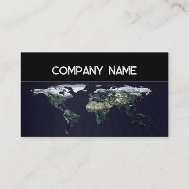 World Map Travel Agency Business Card | Zazzle