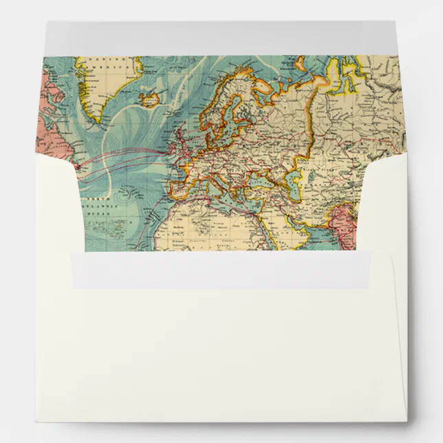 World map Travel Envelope Travel Adventure Places | Zazzle