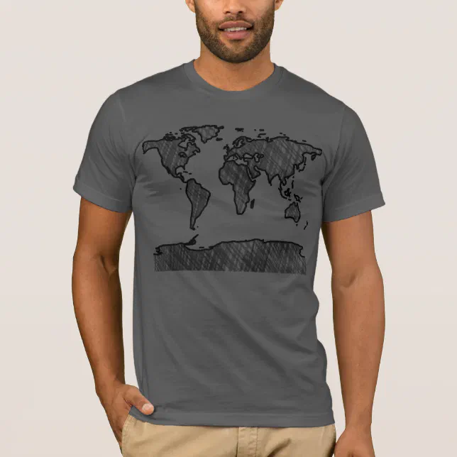 World Map Tshirt | Zazzle