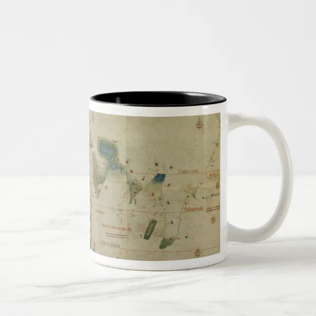 World Map Two-Tone Coffee Mug | Zazzle