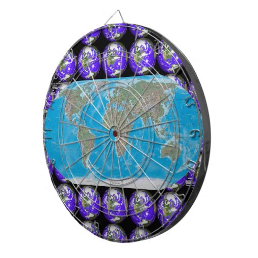 World Map Vacation Destination Dartboard | Zazzle
