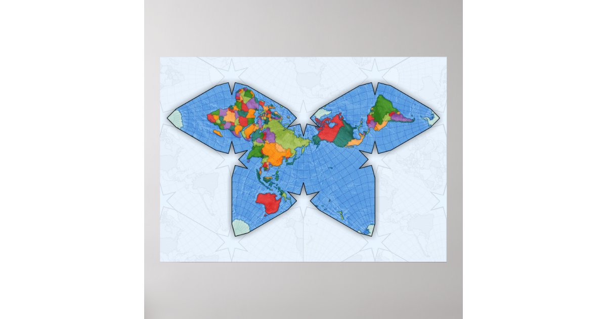 World map Waterman Poster | Zazzle