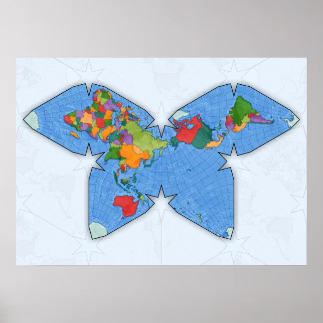 World map Waterman Poster | Zazzle