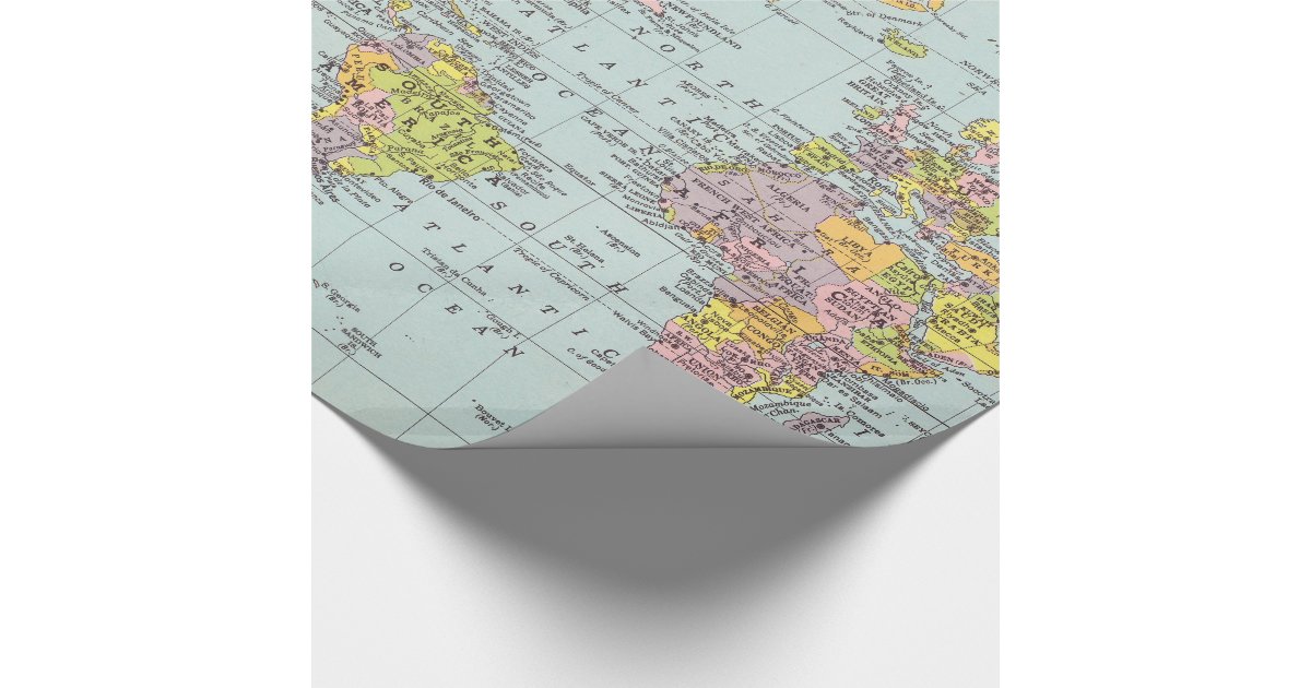 World Map Gift Wrapping Paper - Map