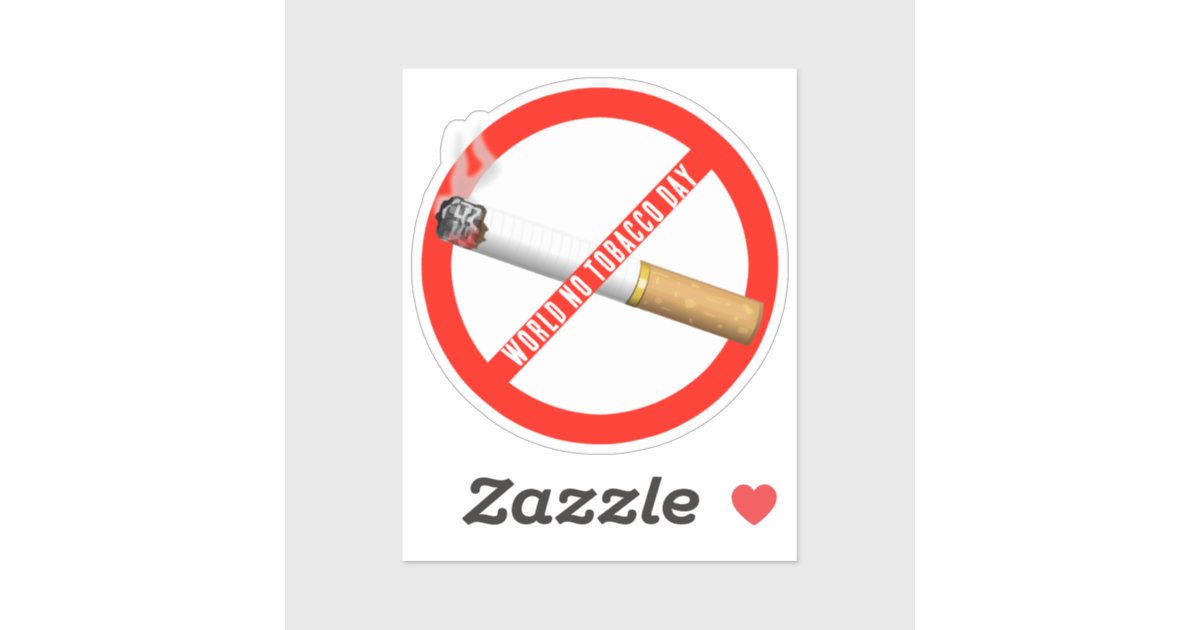 World No Tobacco Day Sticker | Zazzle