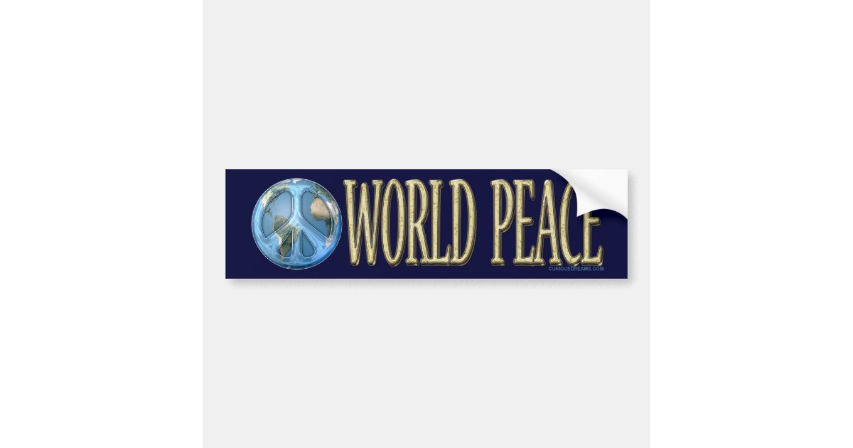 World Peace Bumper Sticker | Zazzle