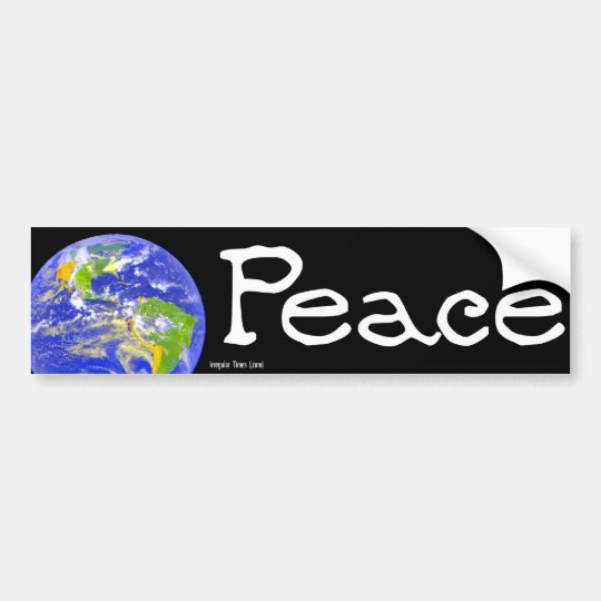 World Peace Bumper Sticker | Zazzle.com