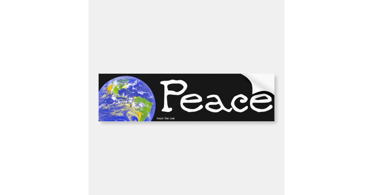 World Peace Bumper Sticker | Zazzle.com