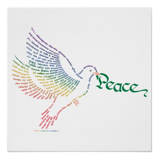 World Peace Dove Poster | Zazzle.com