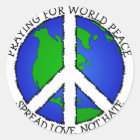 World Peace Earth and Peace Sign Sticker | Zazzle