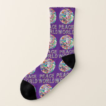 World Peace Flag Collection P-1 All-Over-Print Socks | Zazzle